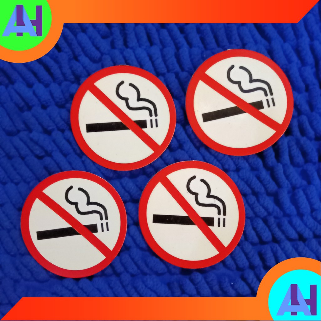 Jual (isi 10) Sticker No Smoking Dilarang Merokok cutting. Sticker ...