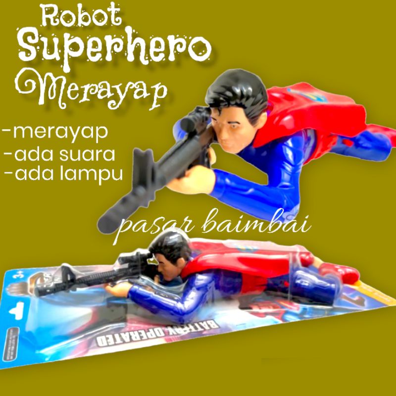 Jual MAINAN ROBOT MERANGKAK TENTARA MERAYAP ROBOT SUPERHERO MERAYAP ...