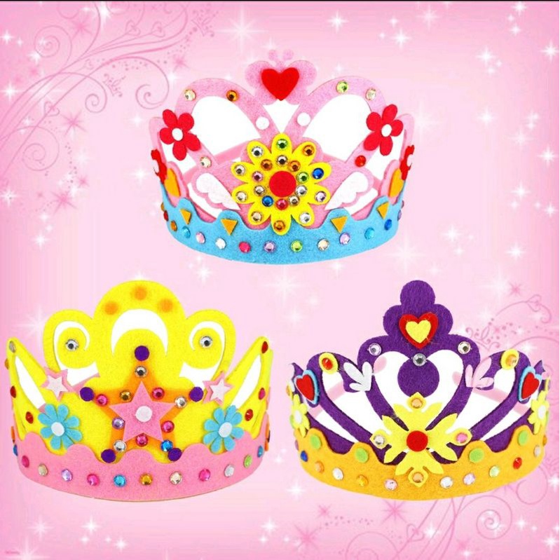 Jual Mainan edukasi DIY mahkota crown princess / mainan kerajinan ...