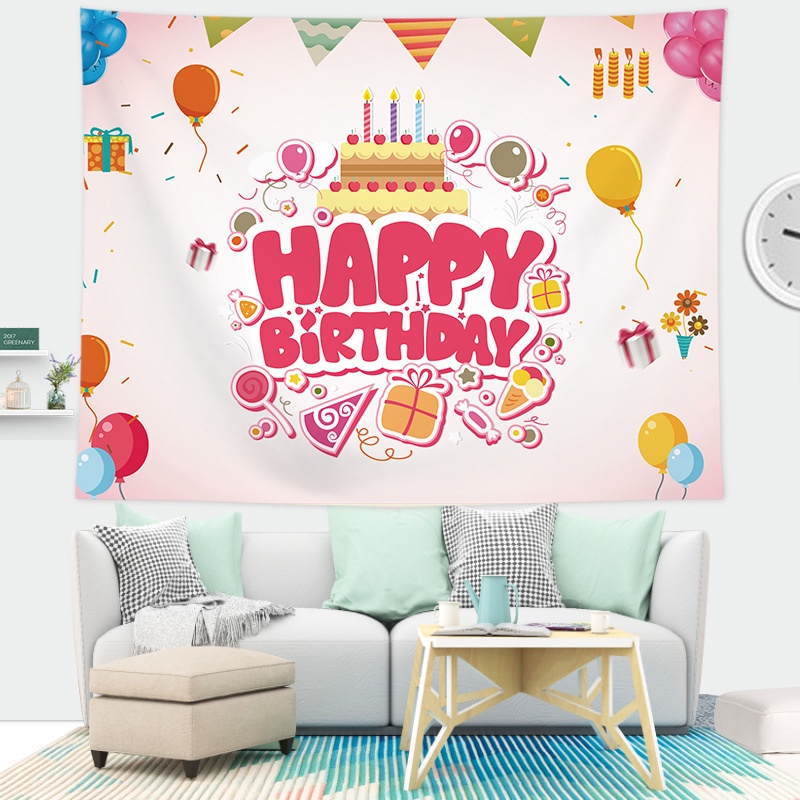 Jual GM- KN31 POSTER KAIN HAPPY BIRTHDAY BALON | POSTER KAIN BDAE ...