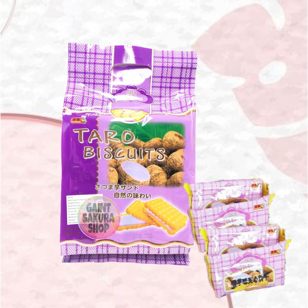 Jual Bairong Taro Flavor Cream Sandwich Biscuit / biskuit impor ...