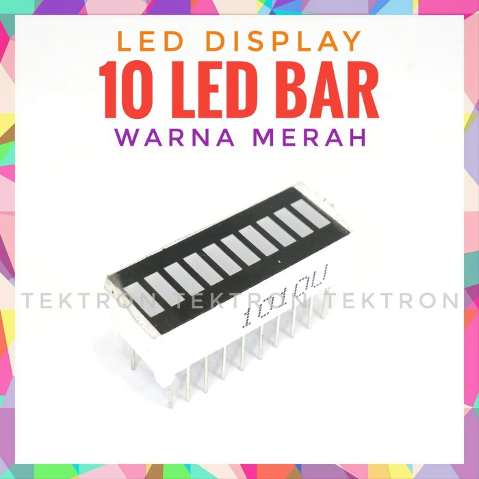 Jual LED BAR 10 LED warna merah DIP 20p Display | Shopee Indonesia