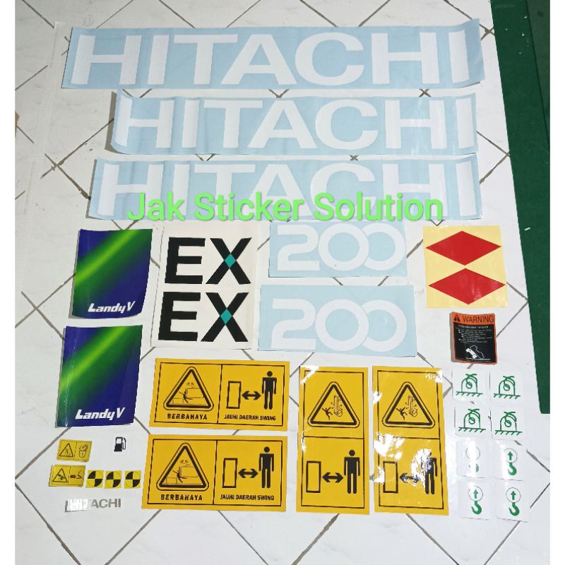Jual Stiker Excavator Hitachi EX 200-5 Sticker Alat Berat | Shopee ...