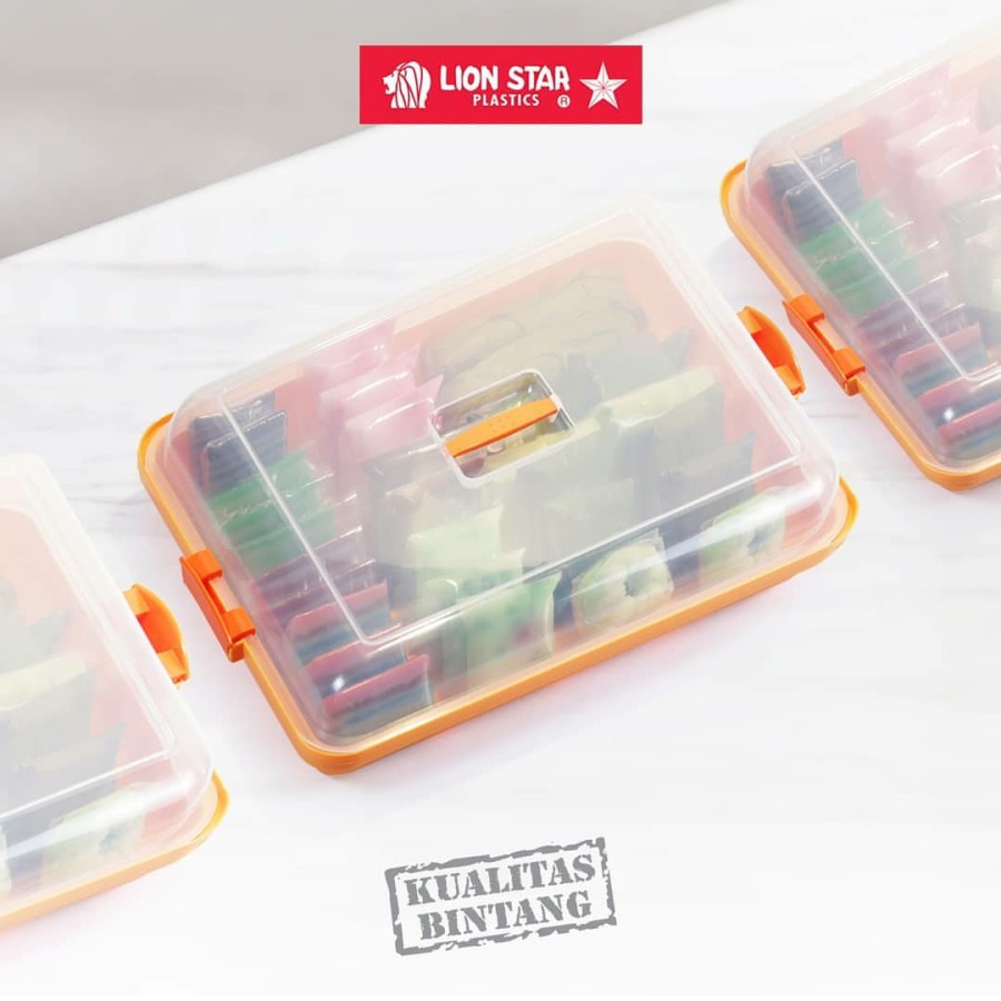 Jual Lion Star JX-18 Piaza Store & Serve 01 Nampan Kue Tempat Kue Kotak ...