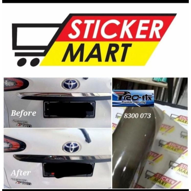 Jual Sticker Transparan Dark Grey Delete chrome Smoke | Shopee Indonesia
