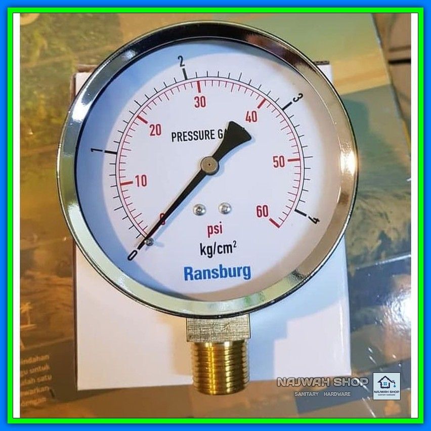 Jual Pressure Gauge 0 - 60 Kg/cm2 Dia 2.5 " Ransburg RBS 005A ...