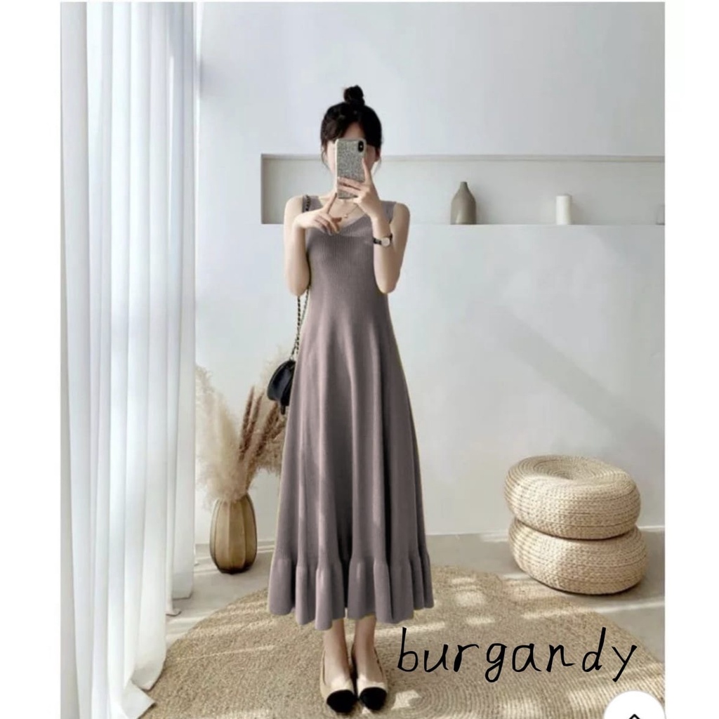 Jual LALA DRESS RAJUT DRESS KOREA DRESS MAXI DRESS RAJUT TERBARU DRESS ...