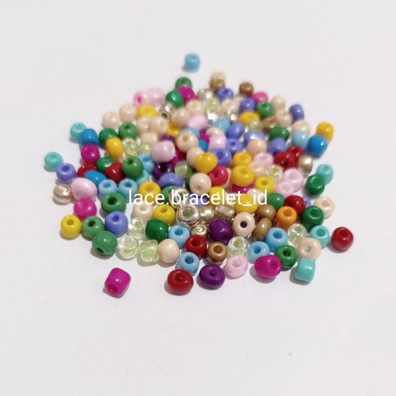 Jual Mute Pasir MM sekitar 4mm manik manik monte beads glass payet ...