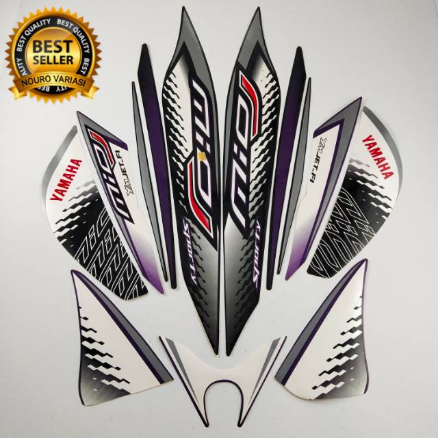 Jual Striping Yamaha Mio j mioj sporty 2013 2014 hitam ungu list ...