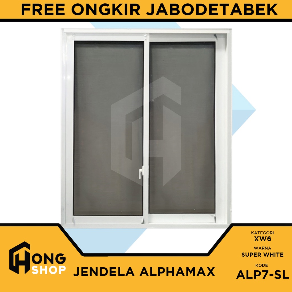 Jual Jendela Aluminium Tebal Alphamax ALP7-SL 120x140 SLIDING 2 Daun ...