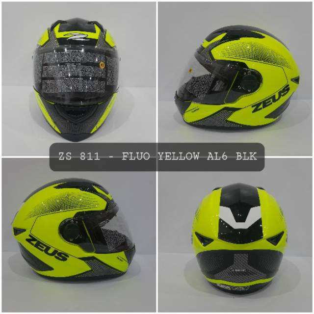 Jual HELM ZEUS FULL FACE HELM ZEUS FULL FACE HELM ZEUS ZS-811 FLUO ...