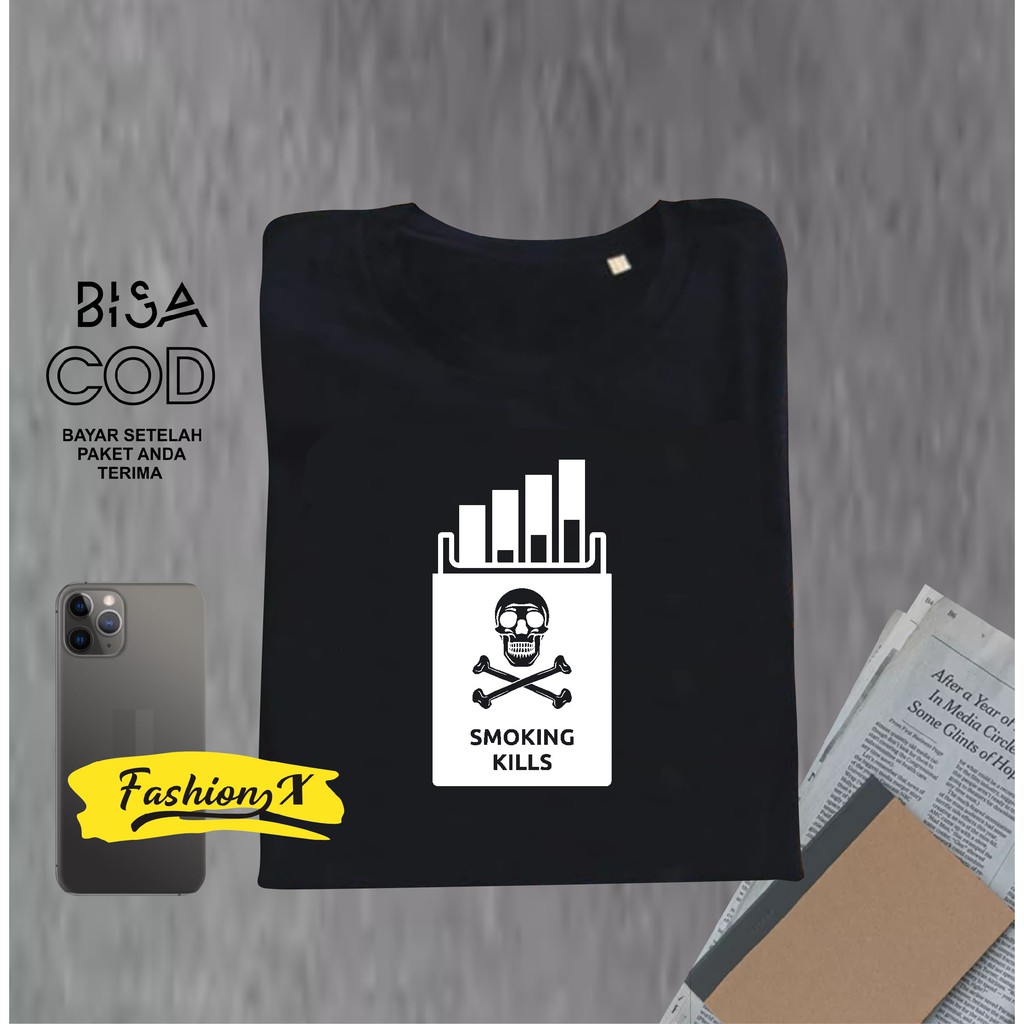 Jual Baju kaos Pria Wanita Distro ROKOK TENGKORAK Murah Keren Kekinian ...