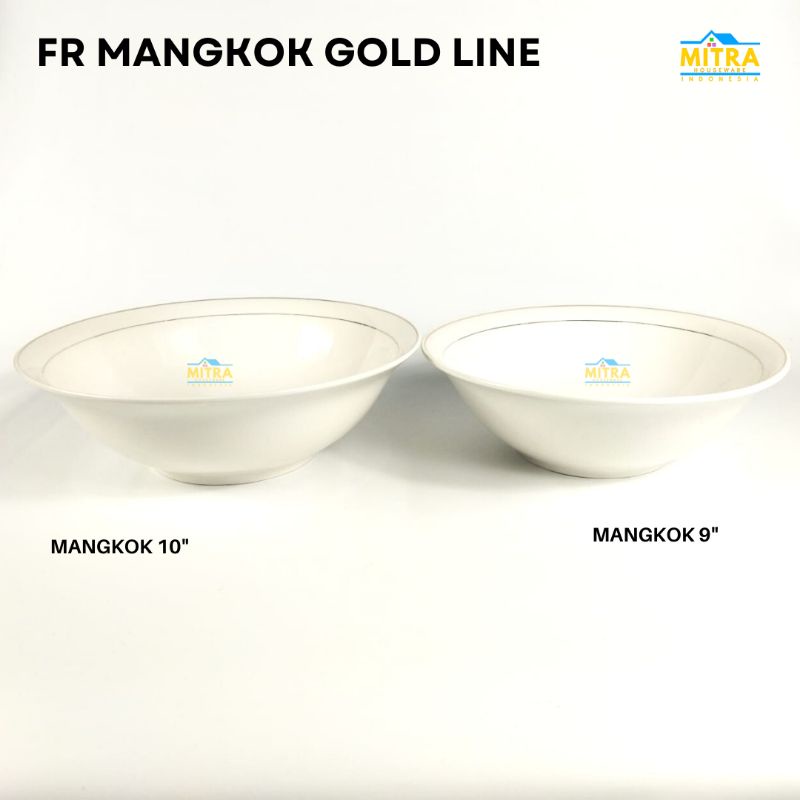 Jual MANGKOK GOLD LINE 9" & 10" | mangkok keramik | Shopee Indonesia