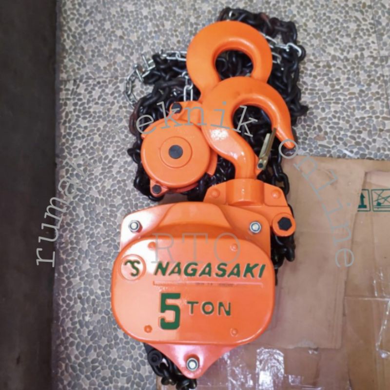 Jual Chain Block NAGASAKI Takel Hand Manual Kapasitas 5 Ton x 10 Meter ...