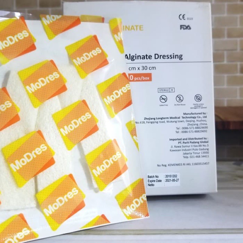 Jual MODRES ALGINATE DRESSING / IV DRESSING / WOUND DRESSING / 10cm X ...