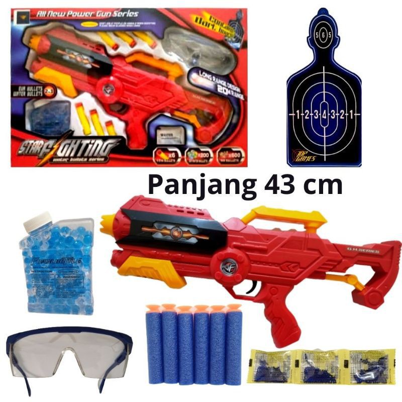 Jual MAINAN SENAPAN PISTOL STAR FIGHTING PELURU BUSA LUNAK SOFT BULLET ...