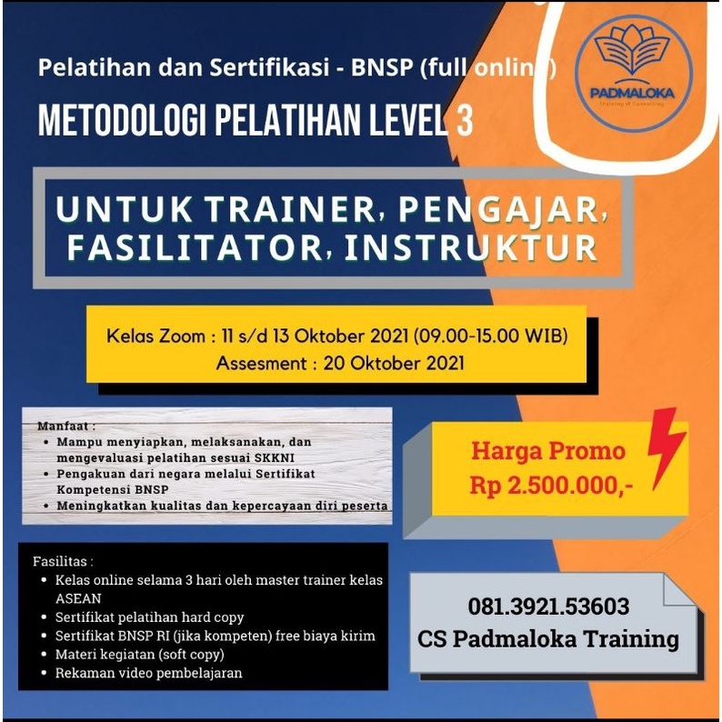 Jual Pelatihan dan Sertifikasi Training of Trainer Level 3 | Shopee ...