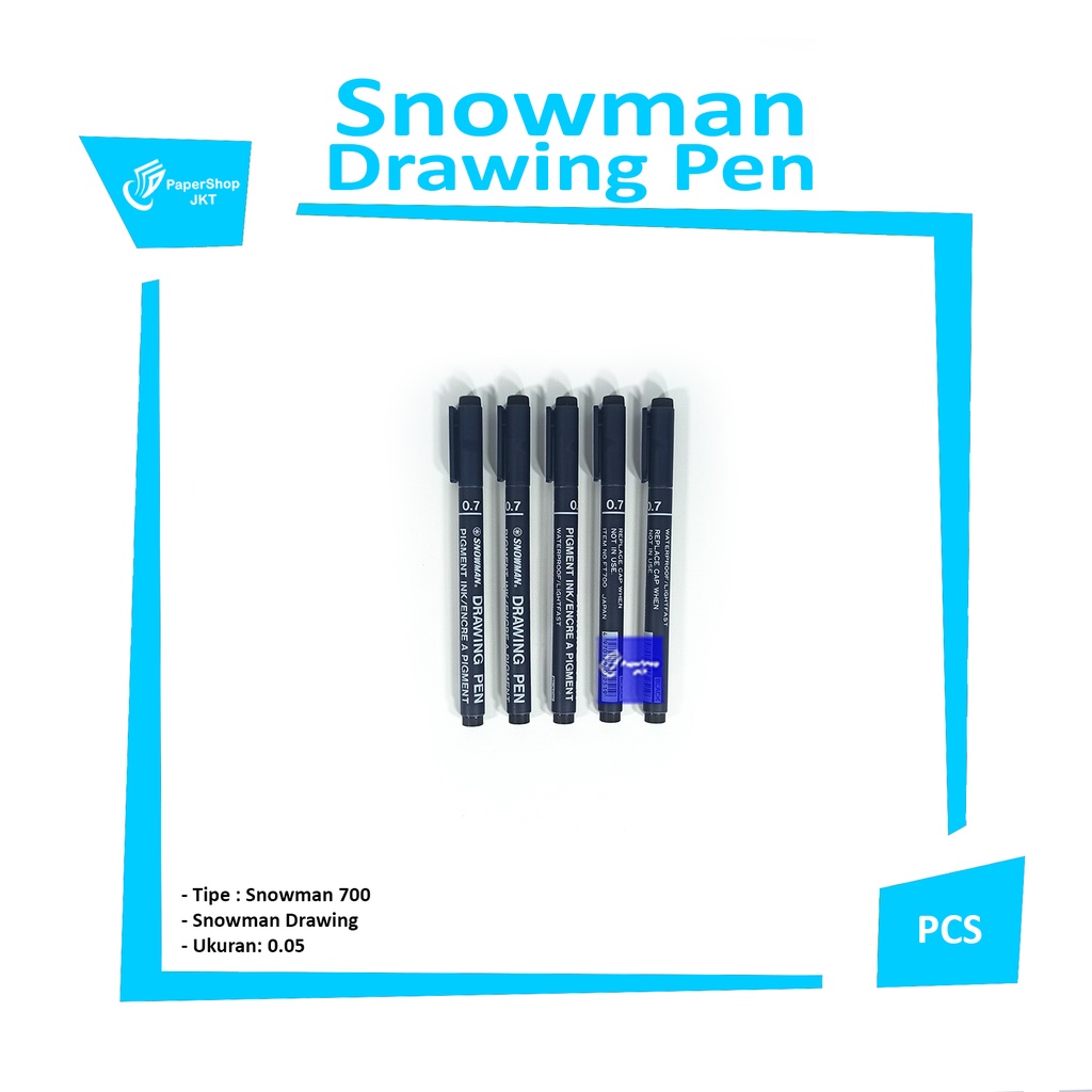 Jual SNOWMAN - Drawing Pen 700 Hitam 0.5 - Pcs | Shopee Indonesia