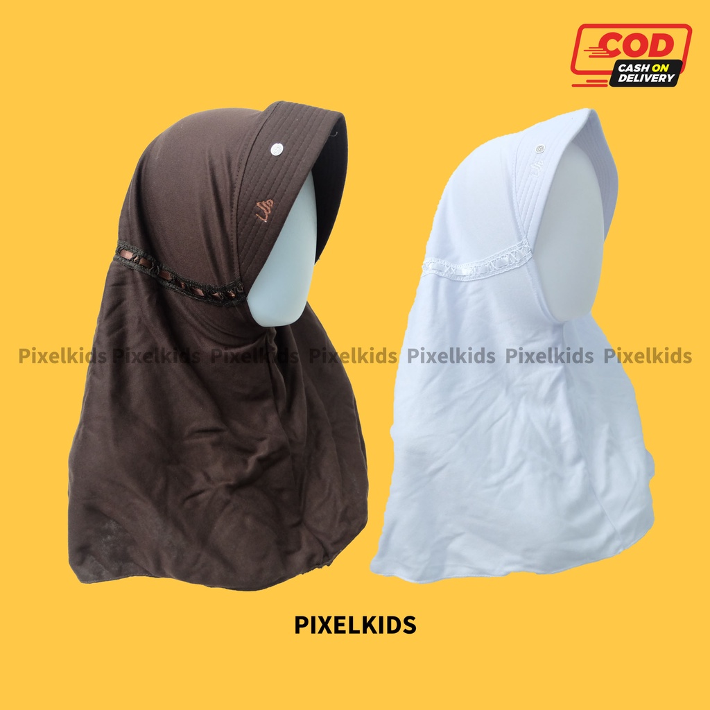 Jual Kerudung Anak SD SMP SMA PRAMUKA MI Madrasah Jilbab Anak Hijab Bergo Anak Serut Pita ...