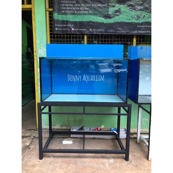 Jual AQUARIUM KACA UKURAN 100x50x50cm SET KACA 10mm FULL | Shopee Indonesia