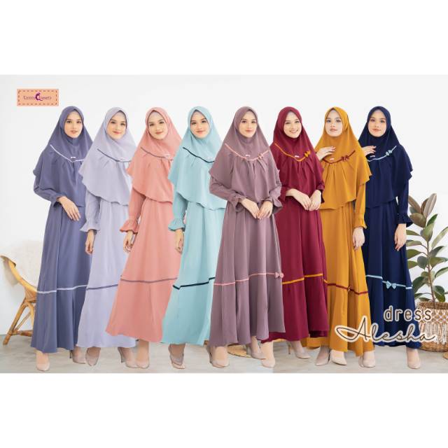 Jual Alesha Set Dress Syari original Emmaqueen | Shopee Indonesia