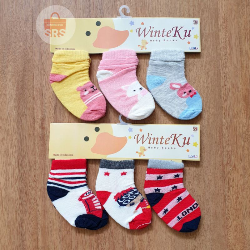 Jual 3 Pasang Kaos Kaki Bayi 0-6 Bulan Baby Sock Kaos Kaki Baby Anti Alergi SNI WINTEKU ...