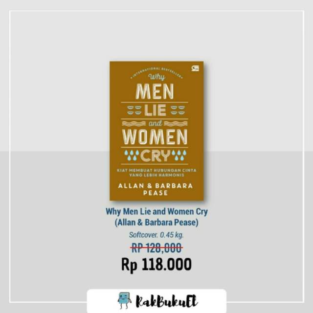 Jual WHY MEN LIE AND WOMEN CRY | Shopee Indonesia