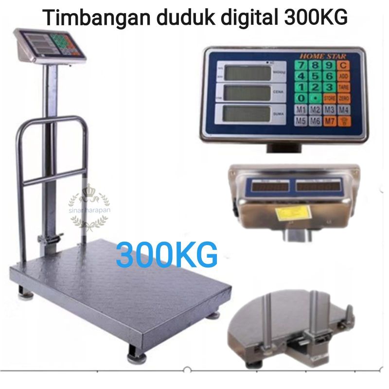 Jual timbangan duduk digital kapasitas 300kg/ electrik platform scale 300kg | Shopee Indonesia