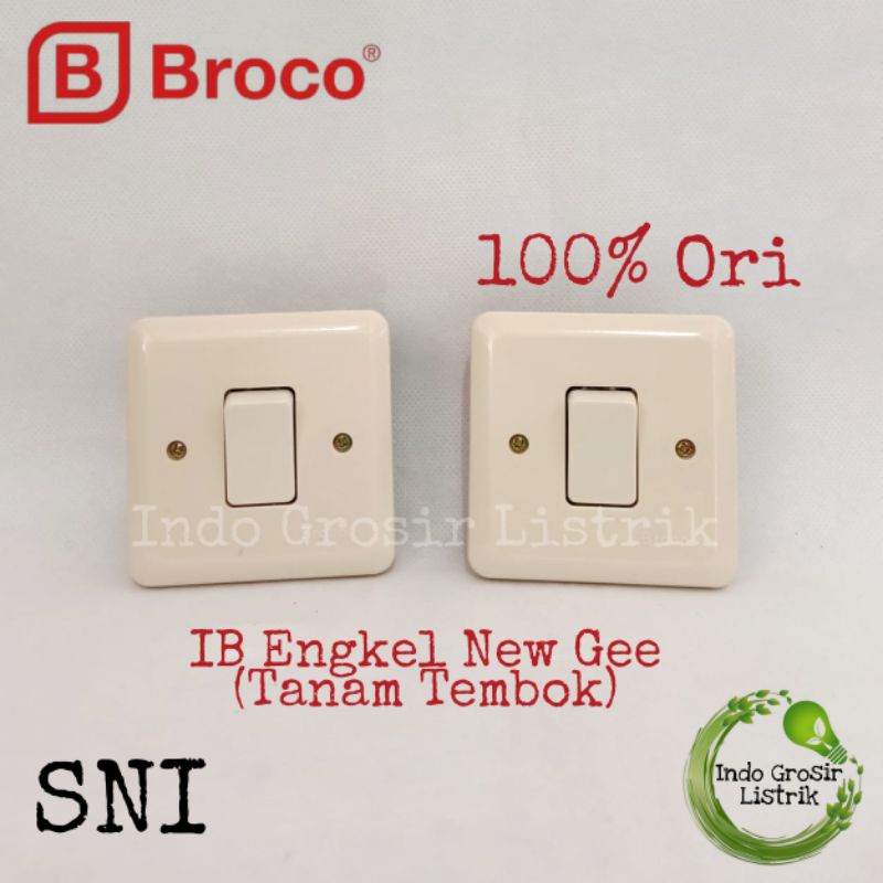 Jual IB Engkel Broco 6621U Saklar Single Switch New Gee Cream Saklar ...