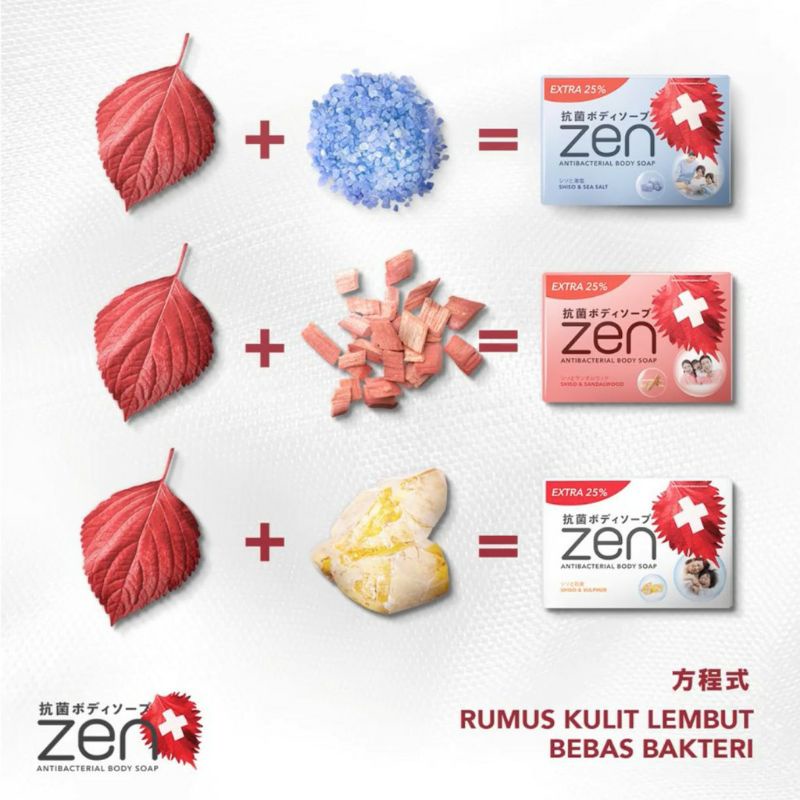 Jual SABUN ZEN Anti Bacterial Bar Soap | Sabun Mandi Batang | Kesehatan ...