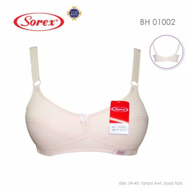 Jual BH Sport Sorex 01001- 01002 | BH sorex Remaja | BRA tanpa kawat busa tipis | Shopee Indonesia