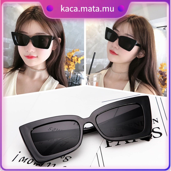Jual Kacamata Wanita Korea Kacamata Persegi Panjang Trend Star Sunglasses | Shopee Indonesia