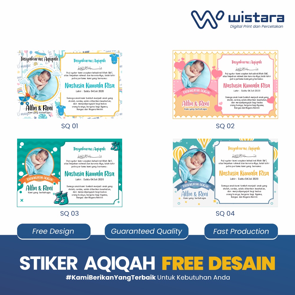 Jual Stiker Aqiqah / Stiker Tasyakuran Aqiqah / Stiker Tasyakuran ...
