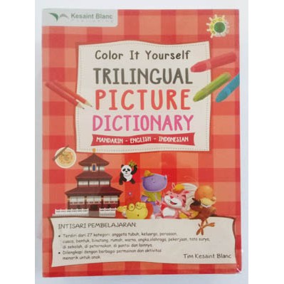 Jual Buku Anak Color It Yourself Trilingual Picture Dictionary Mandarin ...