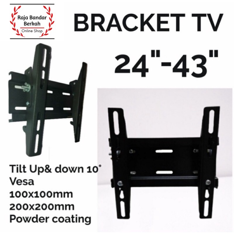 Jual Bracket Tv Braket tv 24 29 32 40 43 inch Fleksibel Bisa semua merk ...