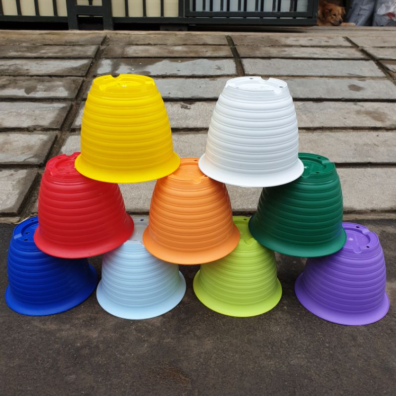 Jual POT MODEL TAWON WUPM 21 pot bunga plastik model tawon warna warni ...
