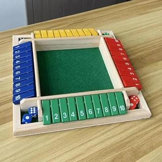 Jual 4 Warna Mainan Board Game Dadu Shut the Box Angka Shut The Box ...