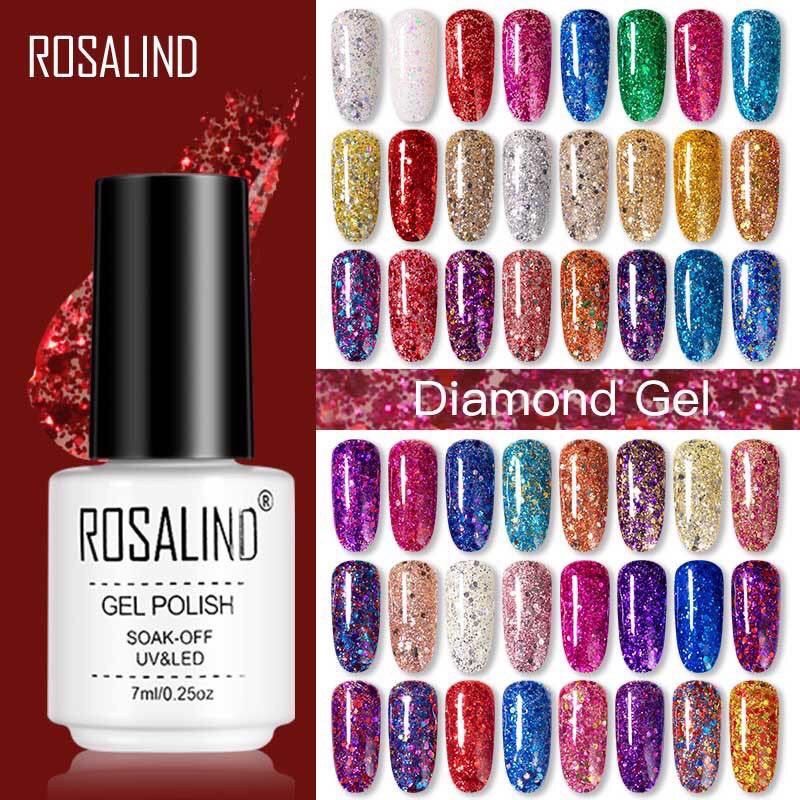 Jual (01 - 20) ROSALIND glitter W series 7ml kutek botol glitter ...