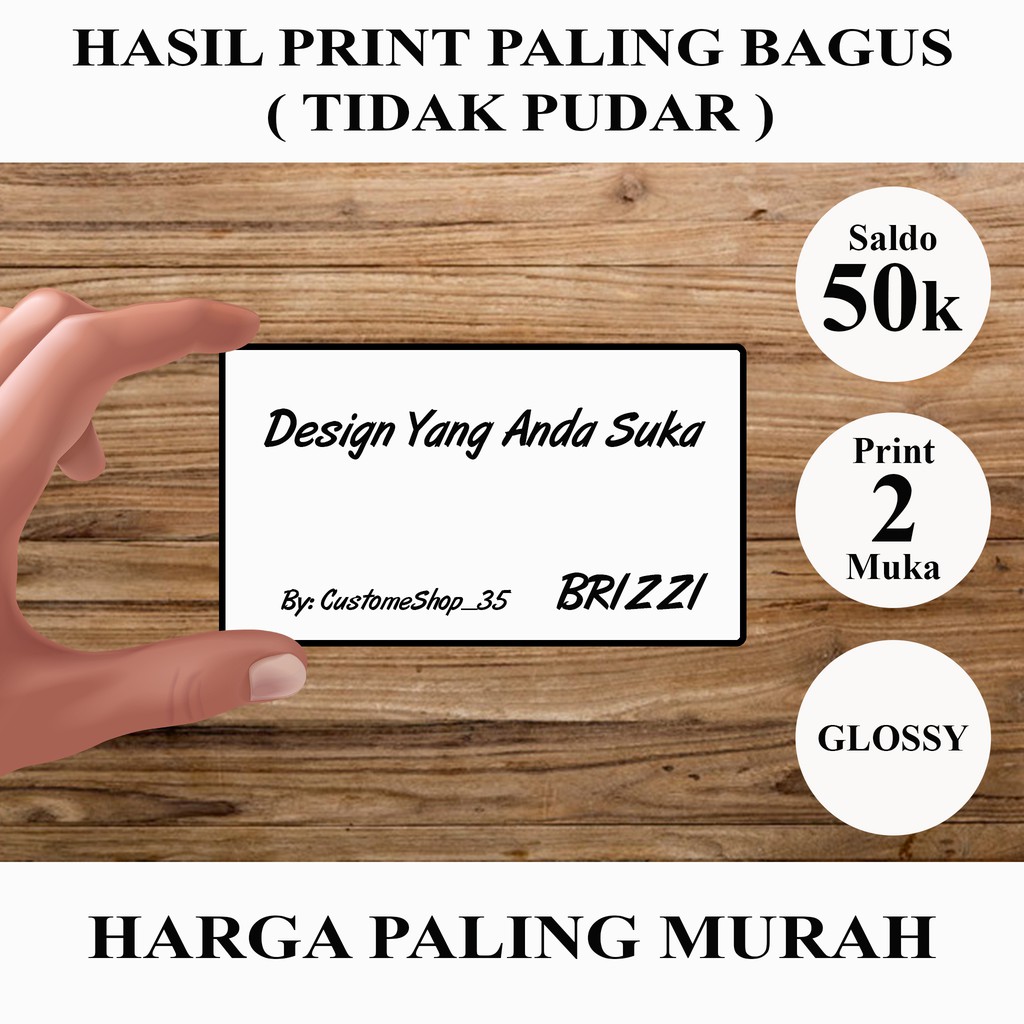 Jual KARTU ETOLL BRIZZI CETAK CUSTOM FOTO BEBAS SALDO 50K PRINT 2 SISI ...