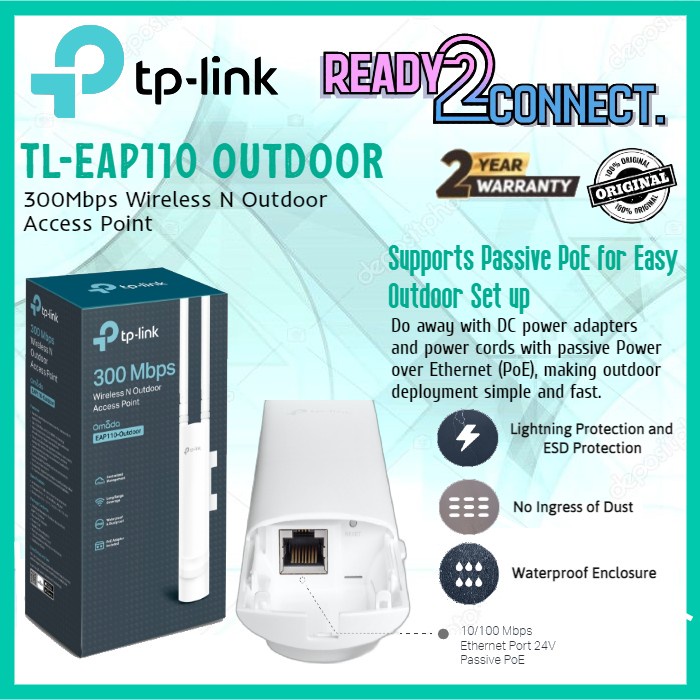 Jual Tp Link Eap110 Outdoor 300mbps Wireless N Outdoor Access Point