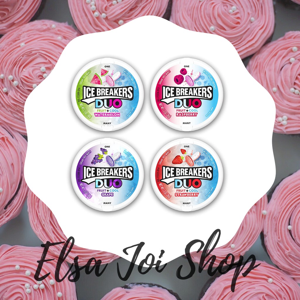 Jual Ice Breakers DUO / SOURS Fruit + Cool Sugar Free Mints Candy -36 ...