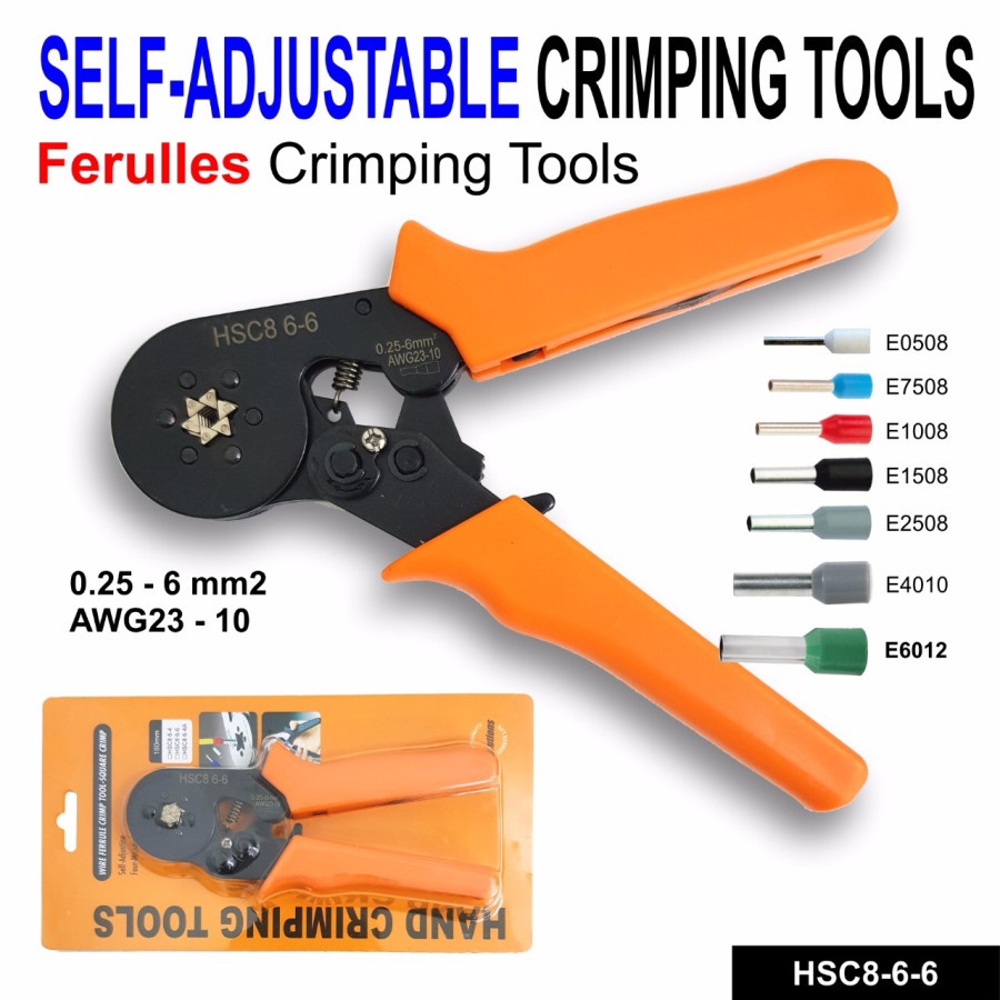 Jual Ferrules Crimping Tools Tang Skun Ferrules 0.25-6mm2 HSC8 6-4 ...
