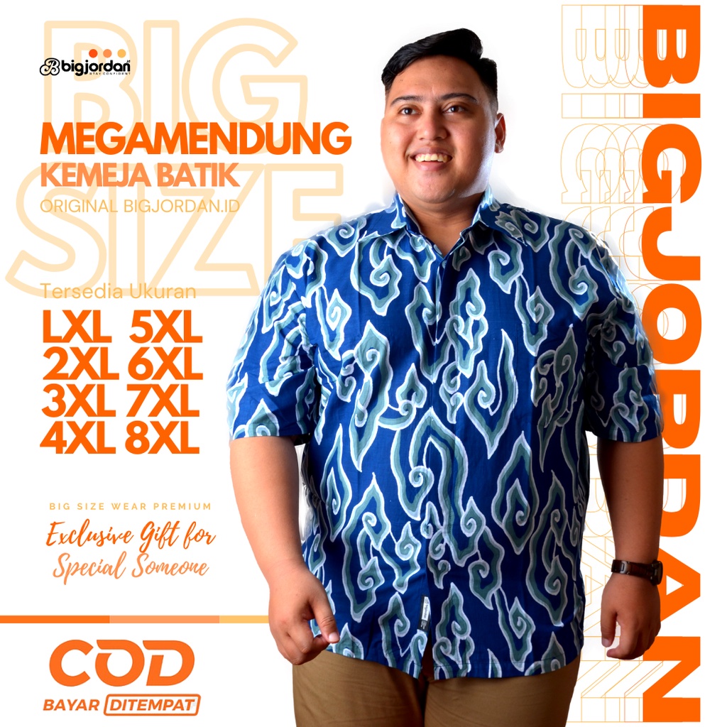 Jual LA JOYA kemeja batik pria big size XXXL XXXXL XXXXXL XXXXXXL XXXXXXXL XXXXXXXXL baju batik ...