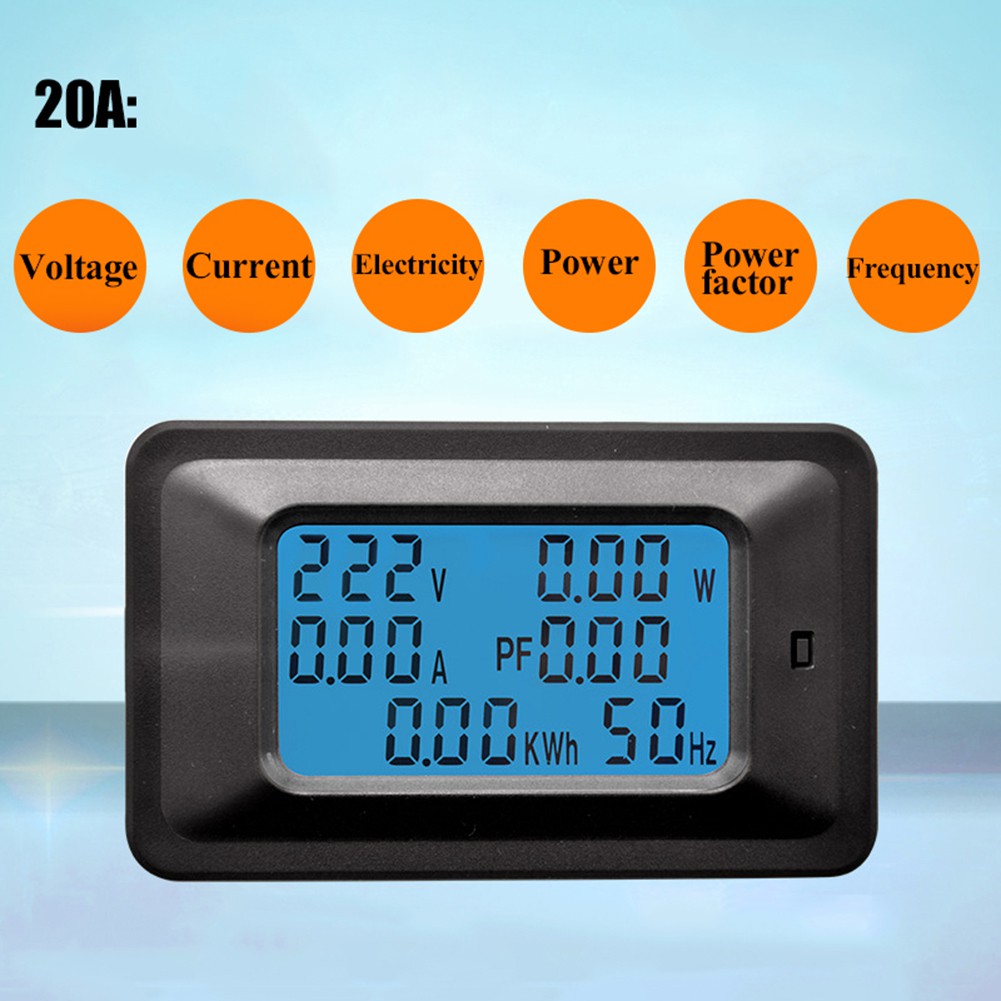 Jual Watt KWH Meter Power Monitor Daya Digital Multifungsi 20A 100A 110 ...