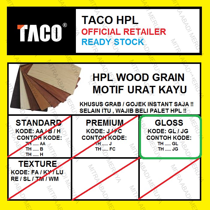 Jual TACO HPL MOTIF URAT KAYU KODE GL/JG | Shopee Indonesia