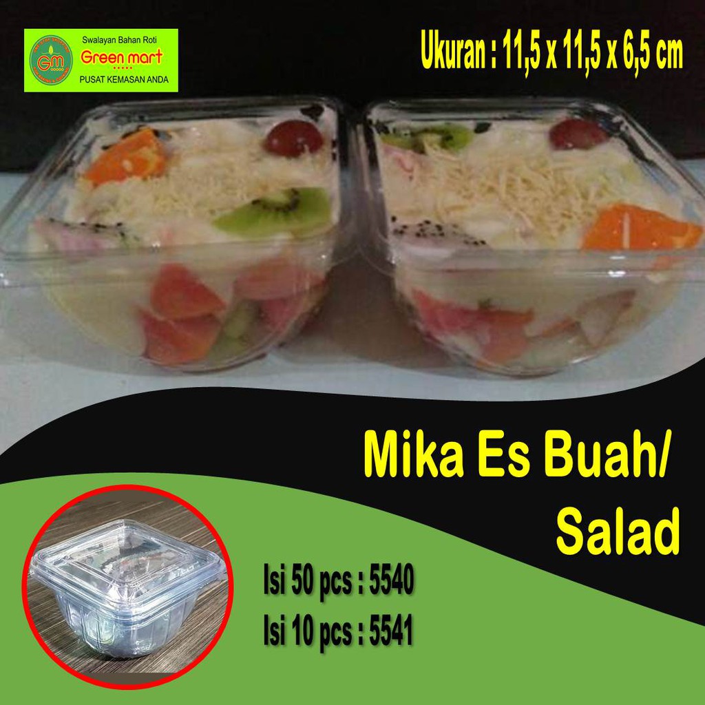 Jual Mika Es Buah Salad Es Kepal Milo Plastik Tebal Plus Tutup 400 Ml 1 pack Isi 50 Pieces. 5540 ...