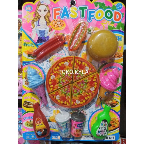 Jual MAINAN MASAK MASAKAN FAST FOOD PRESS MAINAN PIZZA BURGER HOTDOG ...