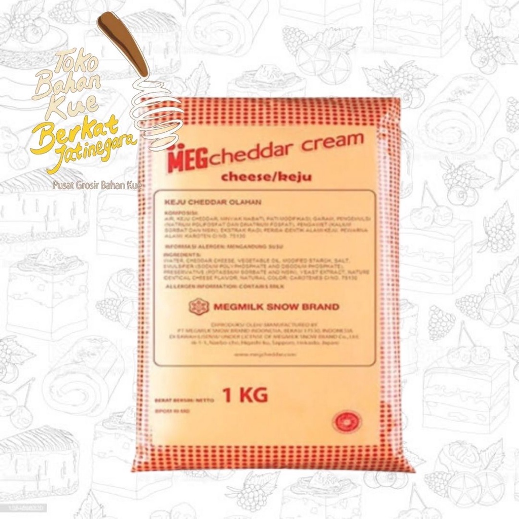 Jual MEG CHEDDAR CREAM CHEESE 1 KG / FILLING KEJU CREAM | Shopee Indonesia