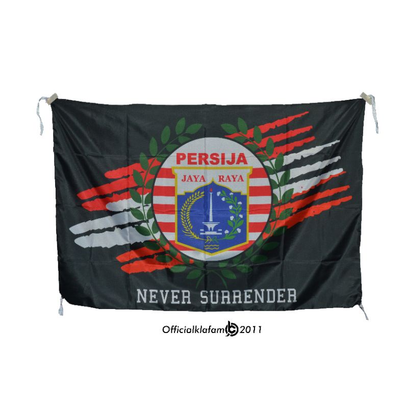 Jual BENDERA PERSIJA JAKARTA | FLAG NEVER SURRENDER | Shopee Indonesia