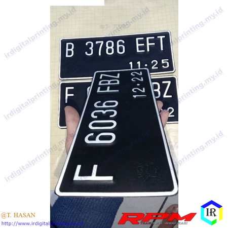 Jual plat nomor polisi putih, hitam, merah dan biru / listrik standar ...